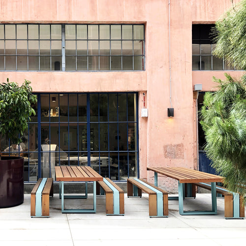 Scout Regalia Dining Picnic Table Set | Wood & Powder Coated Aluminum ...