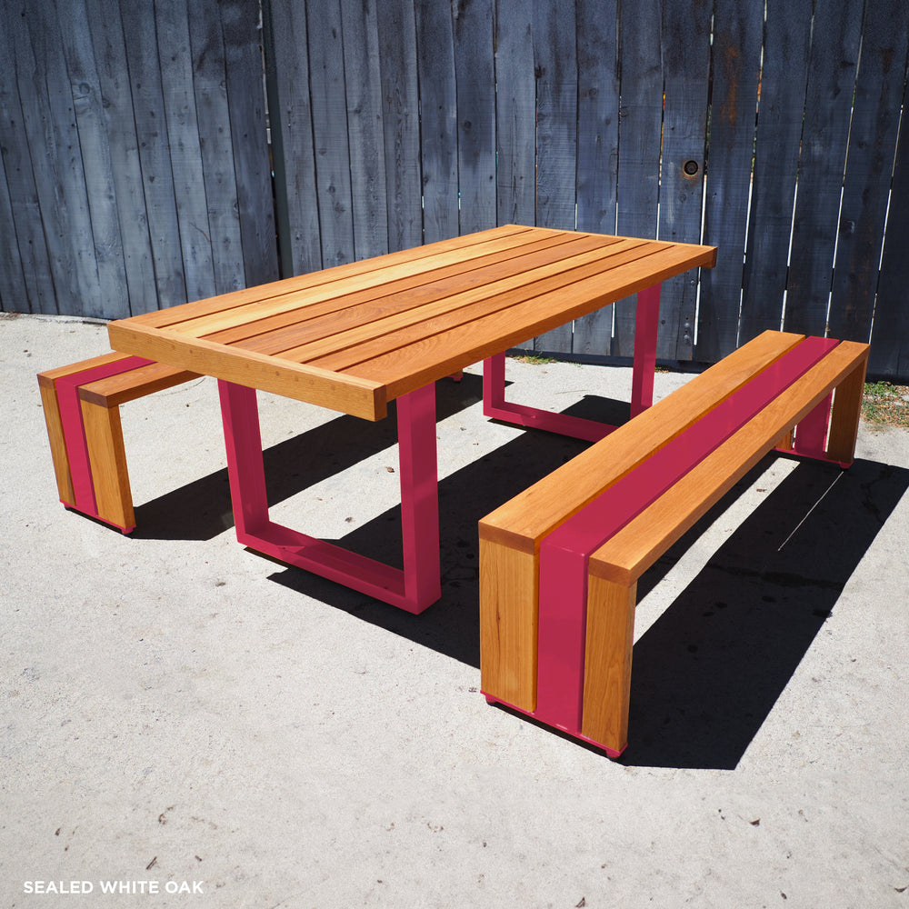 Scout Regalia Dining Picnic Table Set | Wood & Powder Coated Aluminum ...